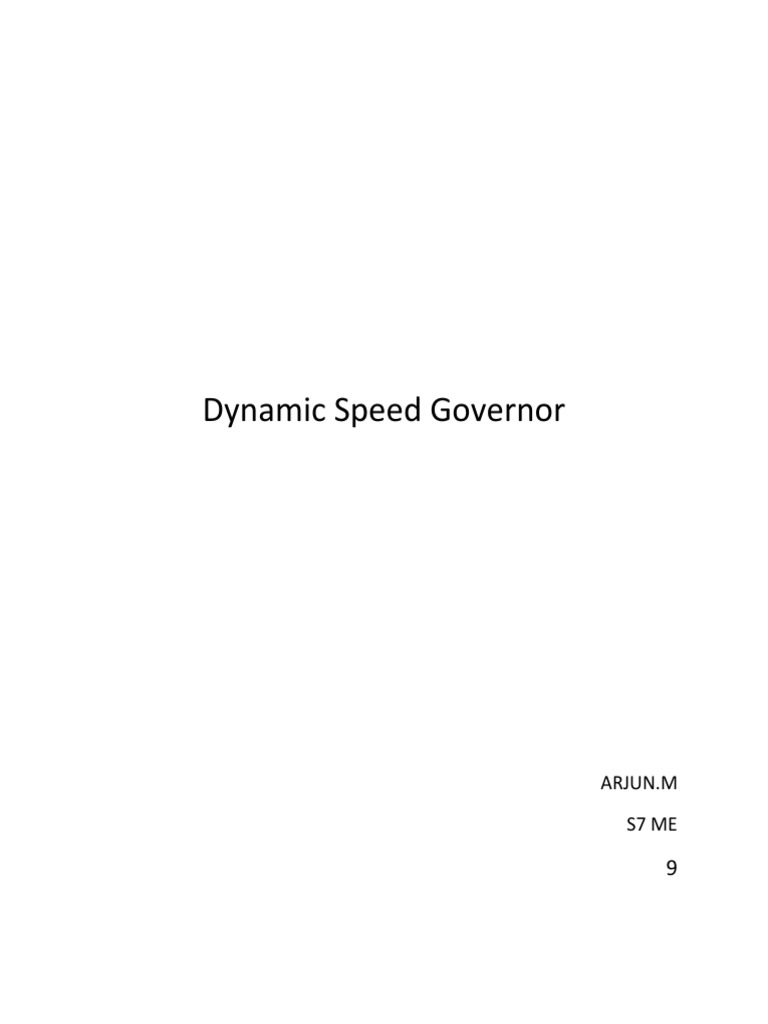 Dynamic Speed Governor | PDF | Transmitter | Radio Technology