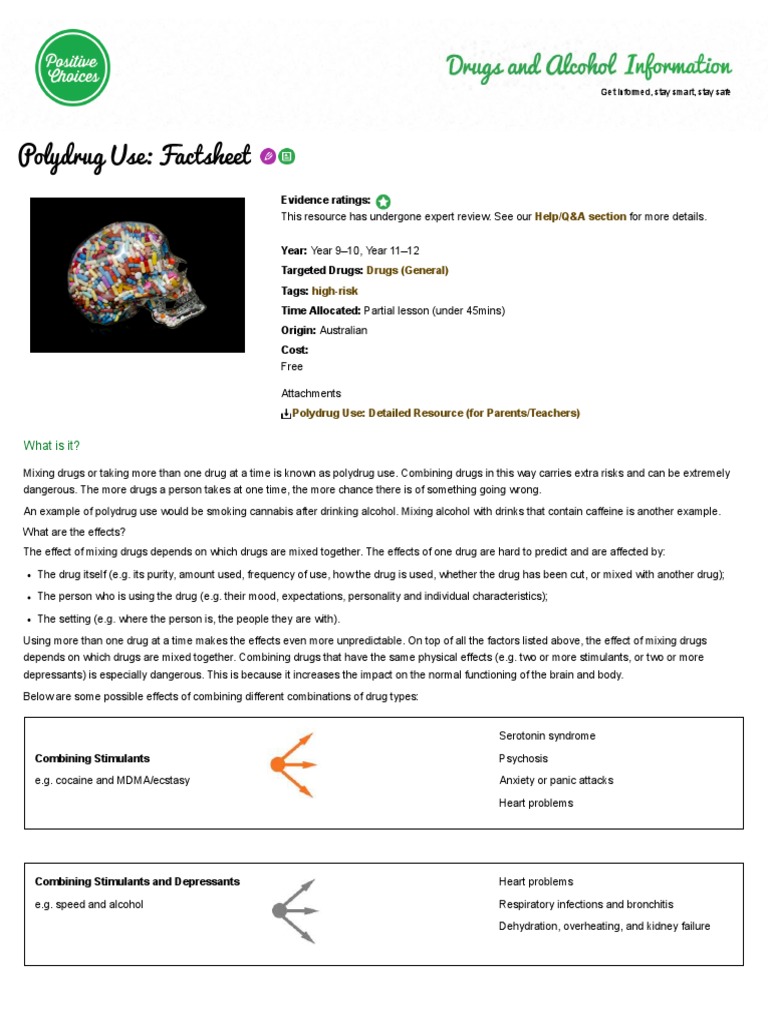 Polydrug Use: Student Safety Guide | PDF | Stimulant | Drugs