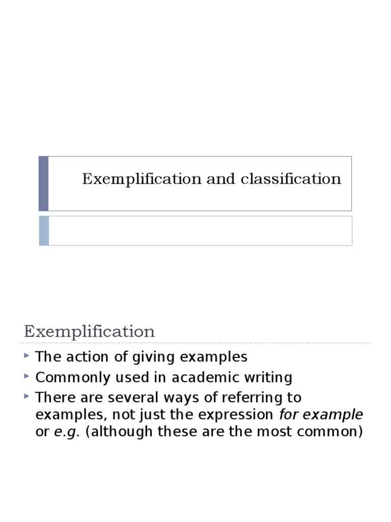 Exemplification and Classification | PDF | Speech | Syntactic Relationships