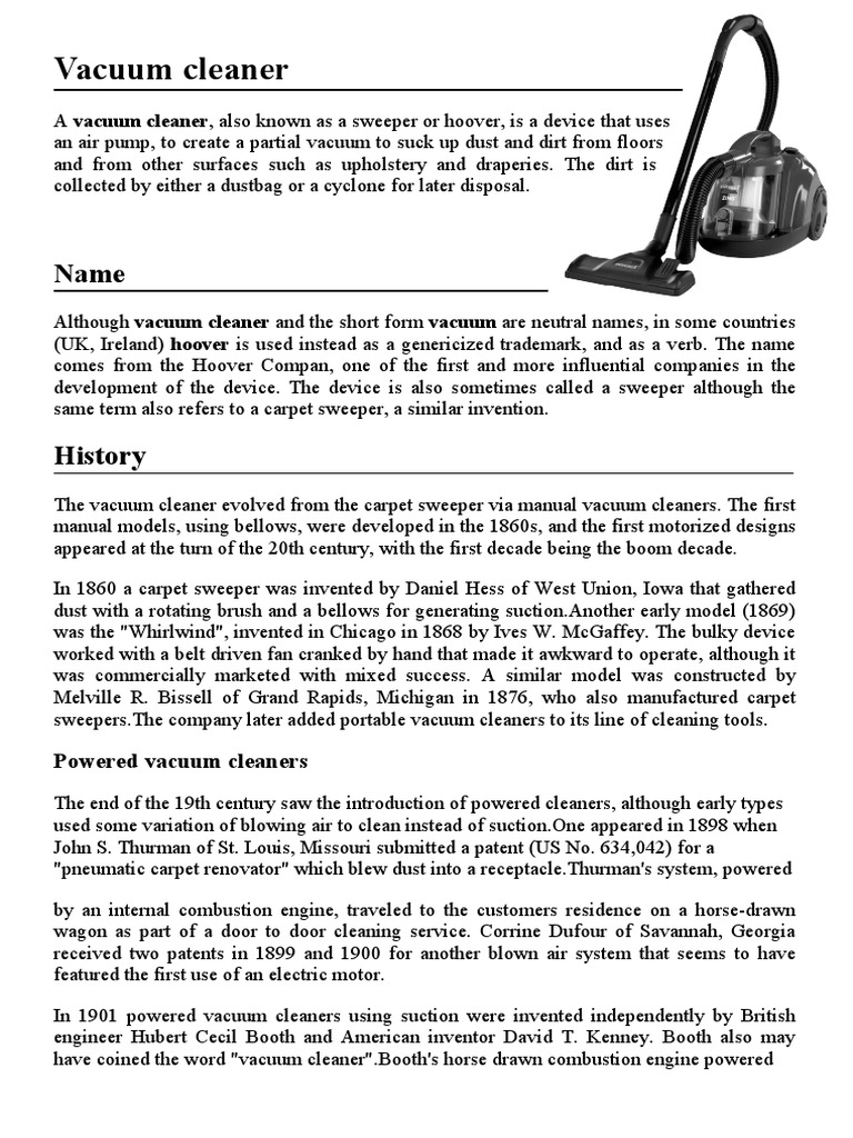 Physics Project | PDF | Vacuum Cleaner | Tools
