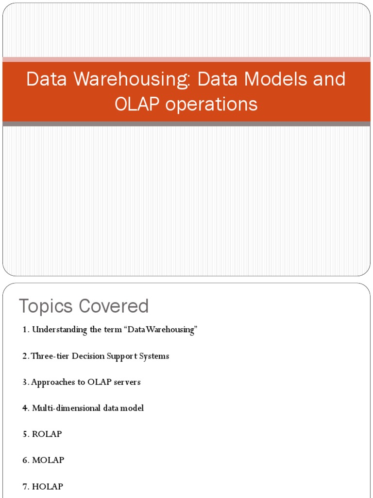 Data Warehousing: Data Models and OLAP Operations | PDF | Data Warehouse | Relational Database