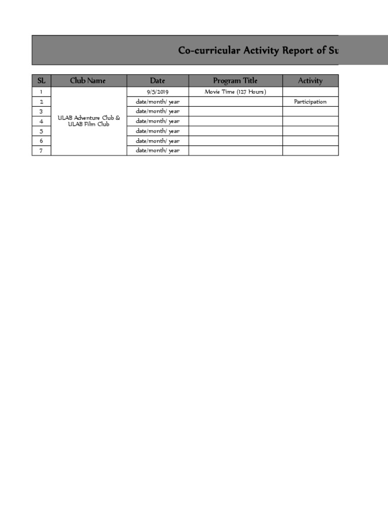 ULAB Clubs Summer '19 Activities Report | PDF | Sports & Recreation ...