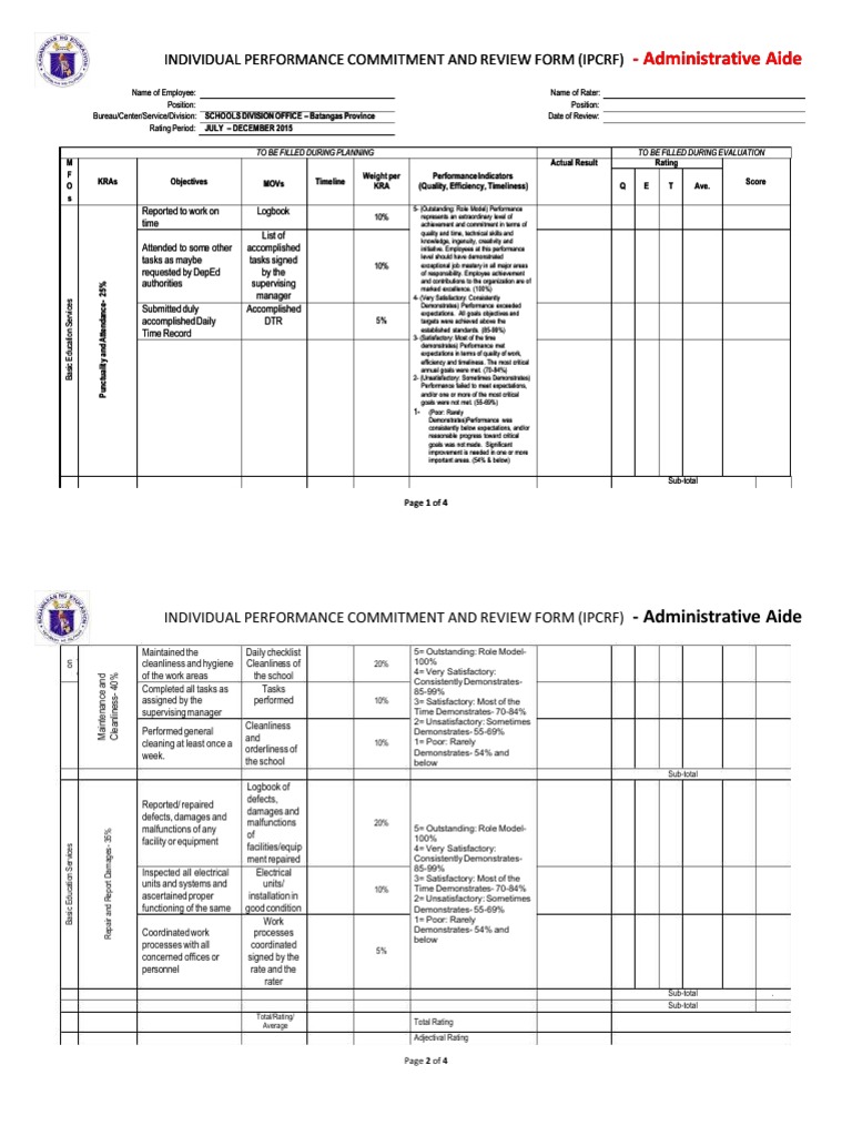 Docit - Tips Ipcrf Administrative Aide Business | PDF | Business