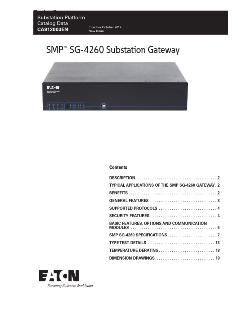 SG-4260 Substation Gateway | PDF | Scada | Hertz