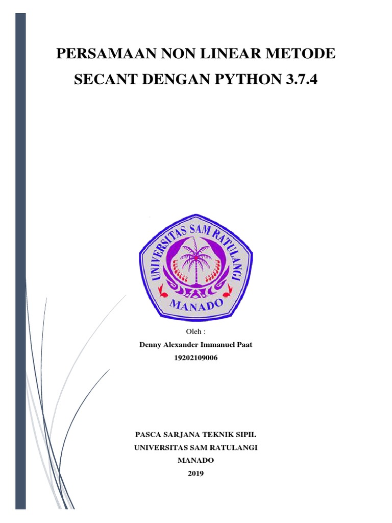Tugas 12 Metode Secant Denny | PDF