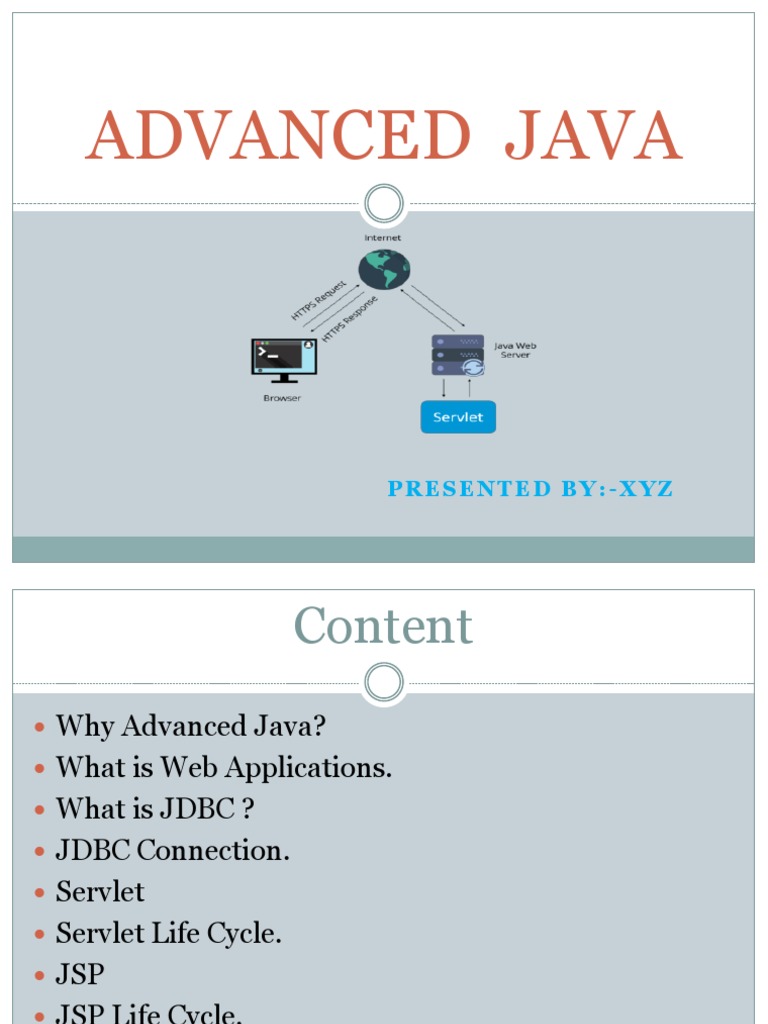 Advanced Java: Presented By:-Xyz | Download Free PDF | Java Servlet ...