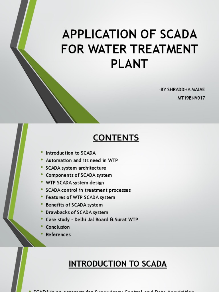 Application Of Scada For Water Treatment Plant By Shraddha Malve