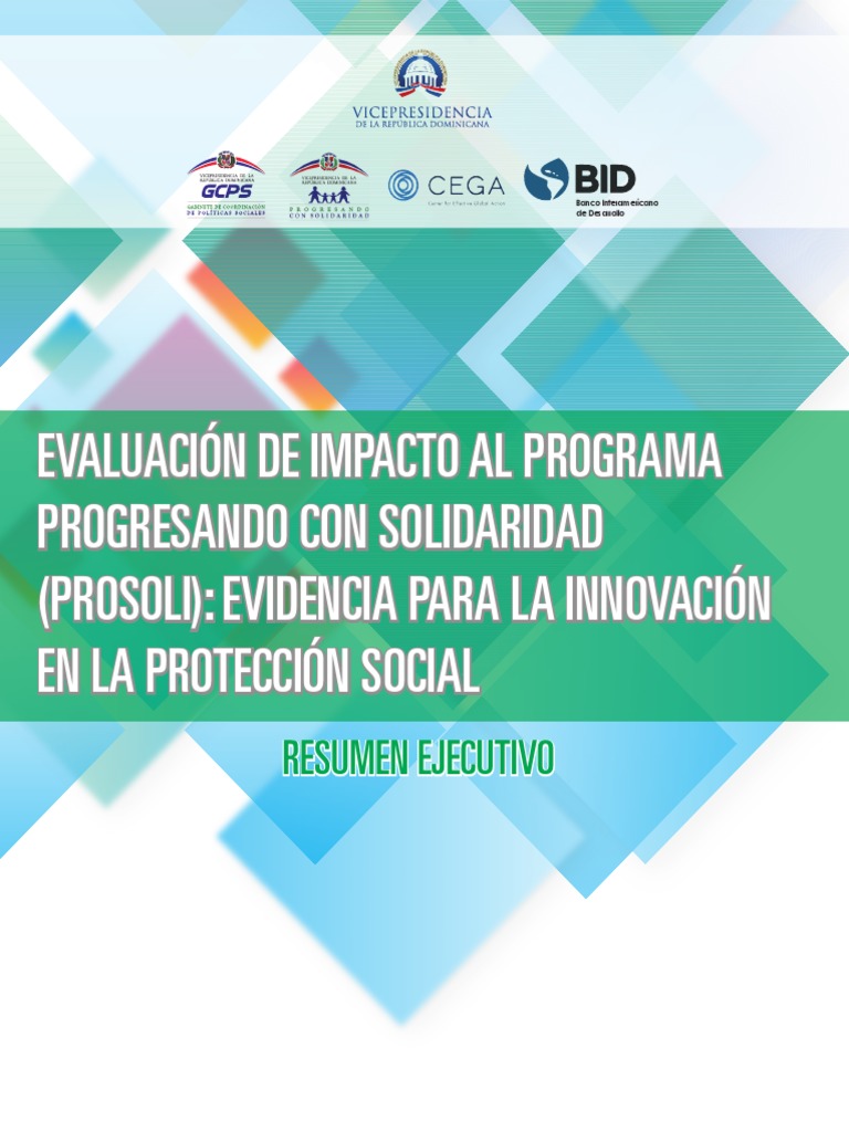 Evaluación de Impacto Al Programa Progresando Con Solidaridad (Prosoli ...