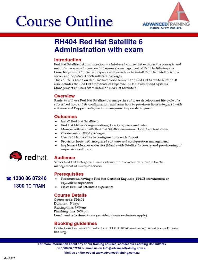 Red Hat Satellite 6 Administration With Exam | PDF | Red Hat | Server ...