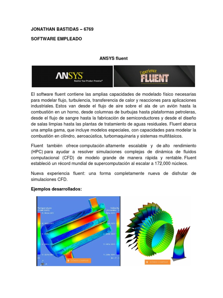 ANSYS Fluent | PDF | Simulación | Software