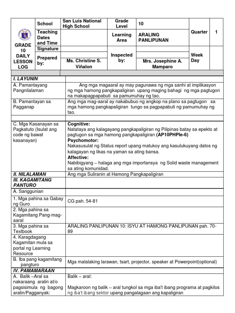 AP 10 q1 (Ap10kspid-E-6) | PDF