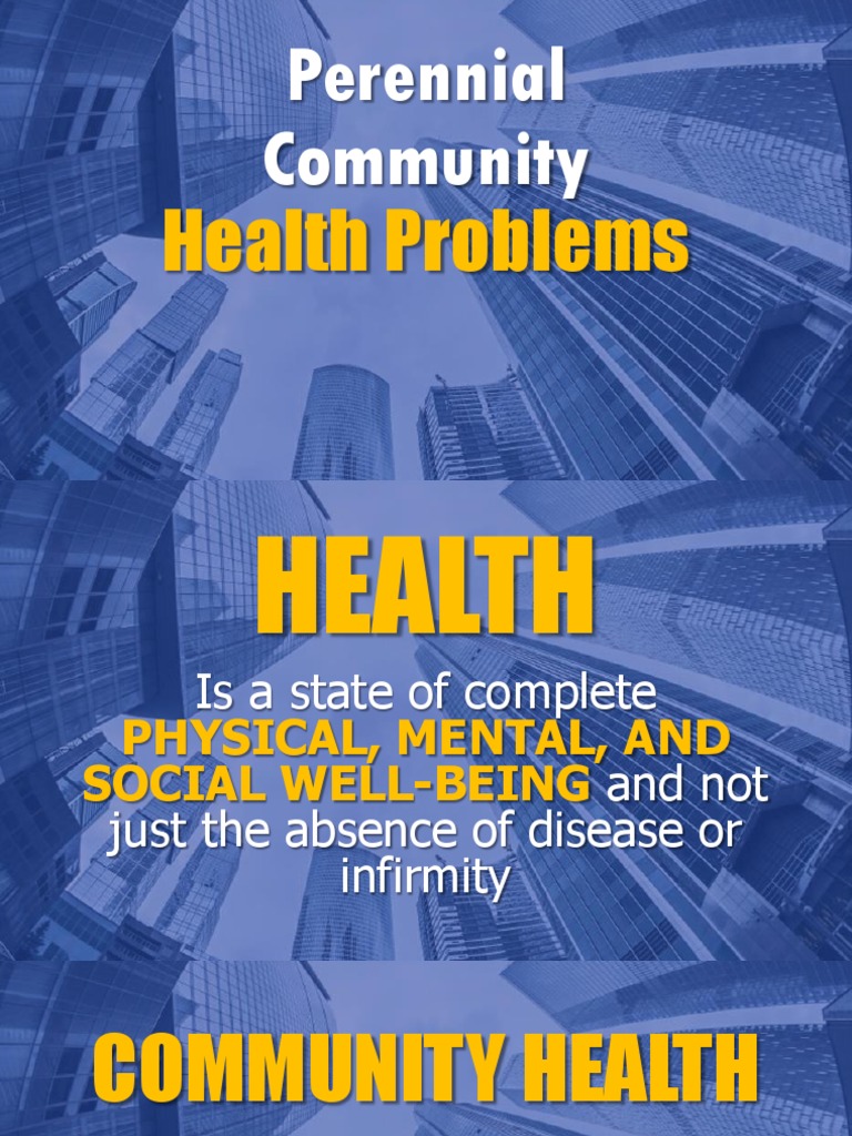 Perennial Community: Health Problems | PDF