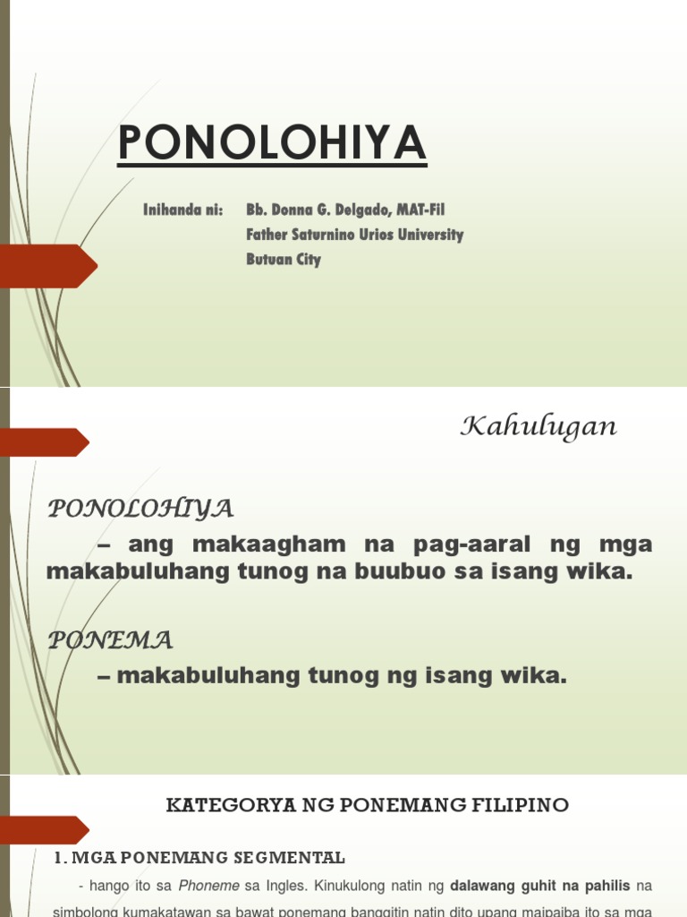 4 Ponolohiya | PDF