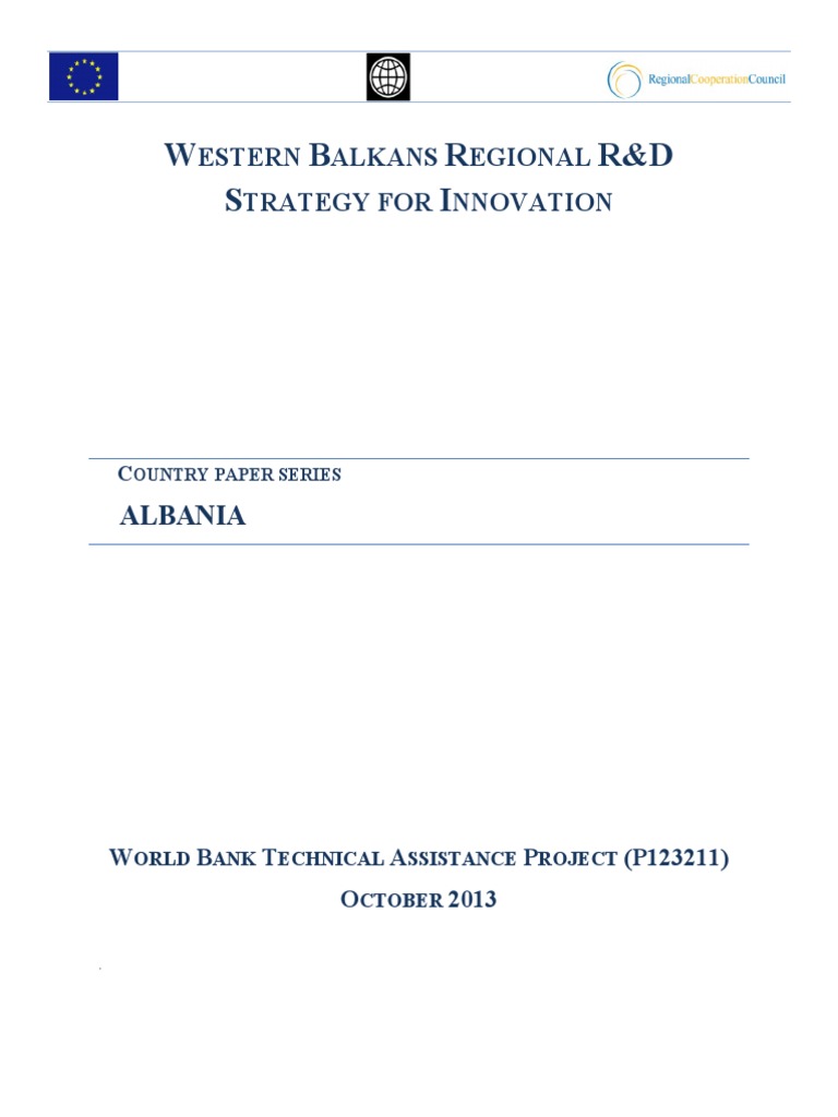 Western Balkans R&D Albania | PDF | Innovation | Research And Development