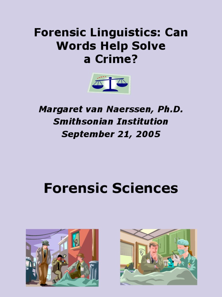 Forensic Linguistics: Can Words Help Solve A Crime? | PDF | Linguistics ...