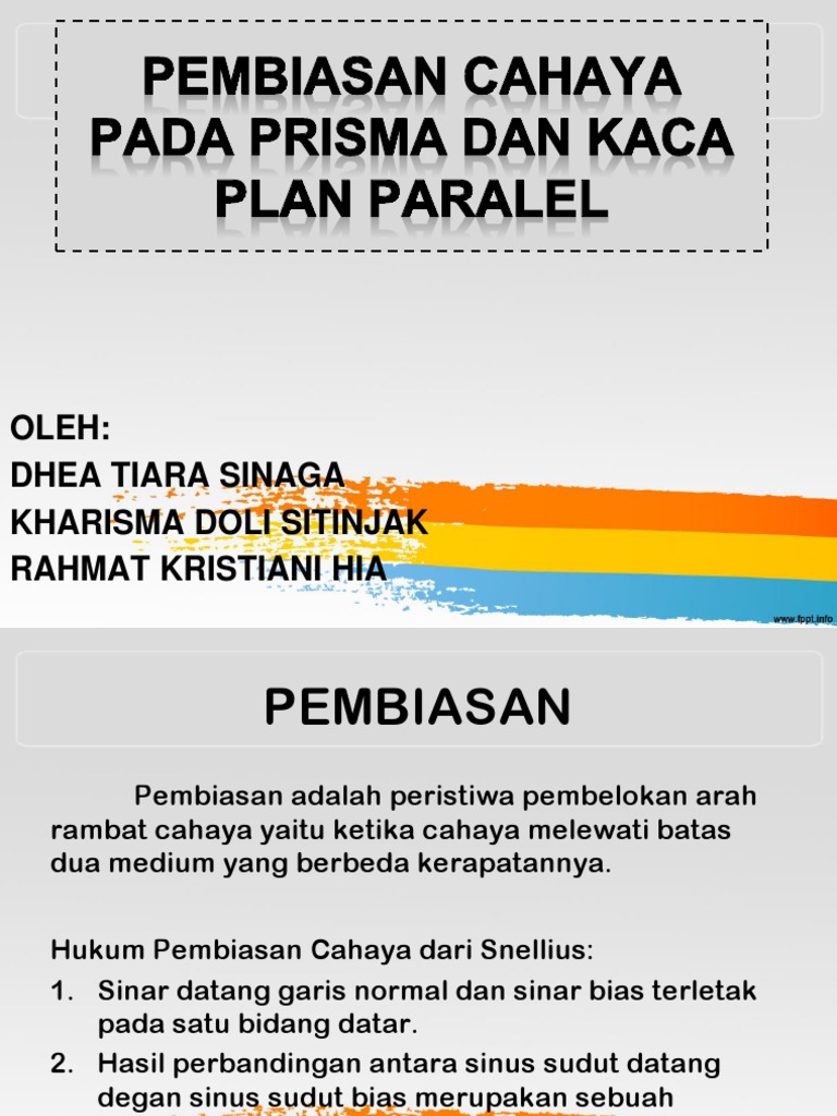 Pembiasan Cahaya Pada Prisma Dan Kaca Plan Paralel | PDF