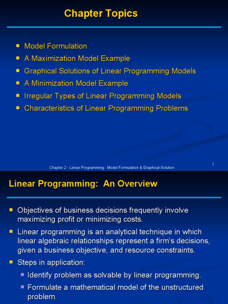 Chap02 9th | PDF | Linear Programming | Mathematical Optimization