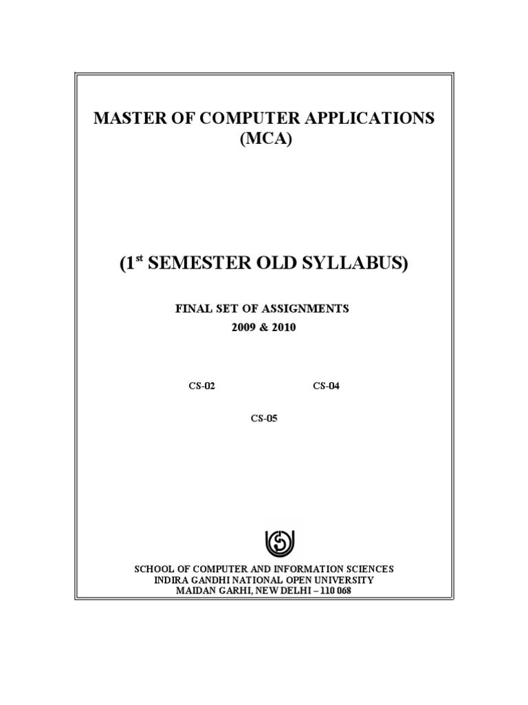 Ignou 1st Sem Assignments | PDF | Scheduling (Computing) | String (Computer Science)