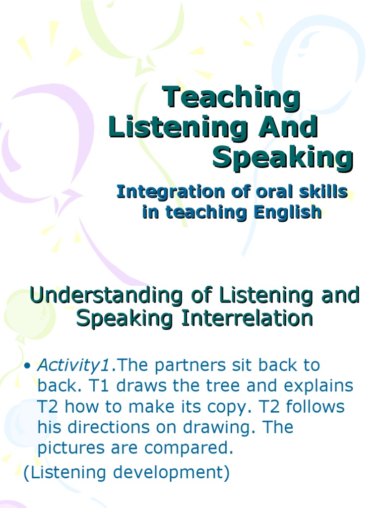 Teaching Listening and Speaking | PDF | Fluency | Linguistics