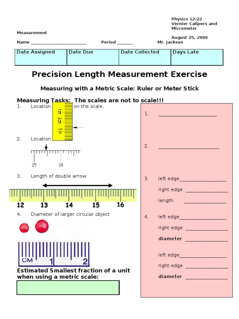 Precision Length Measurement Exercise | Teaching Mathematics | Nature