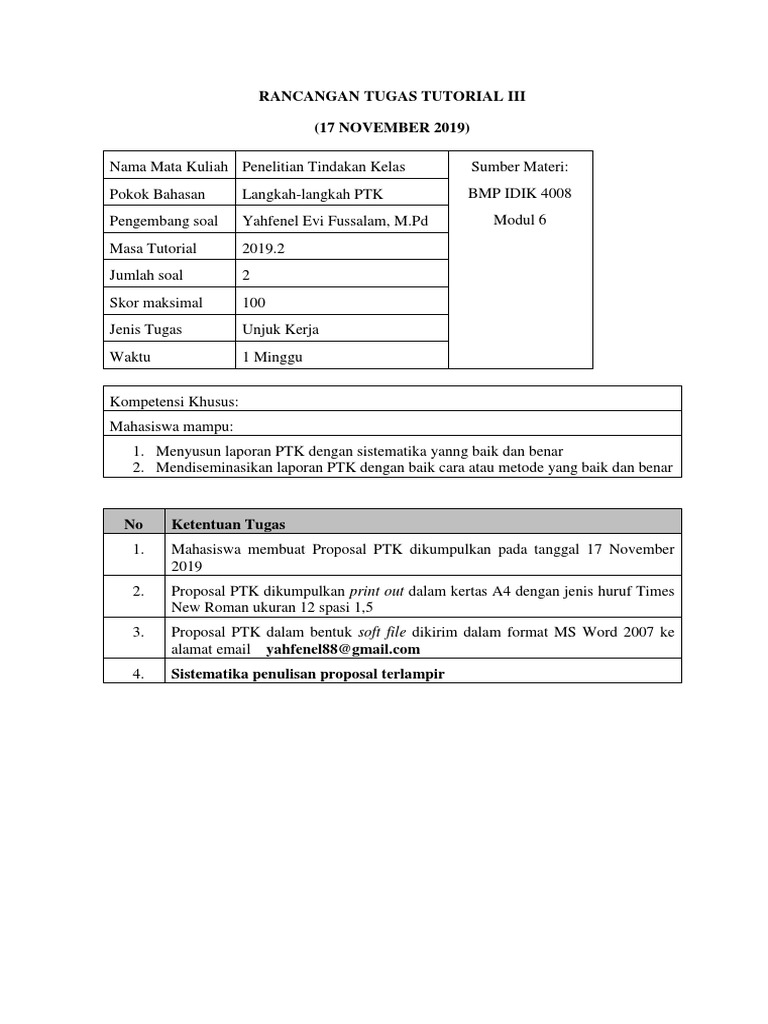 Rancangan Tugas Tutorial III | PDF