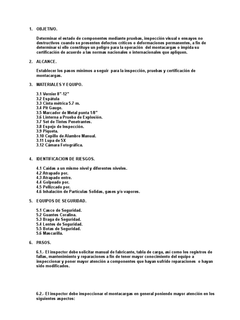 Procedimiento de Inspeccion de Montacargas | PDF | Neumático | Bienes ... Procedimiento de Inspeccion de Montacargas | PDF | Neumático | Bienes ...