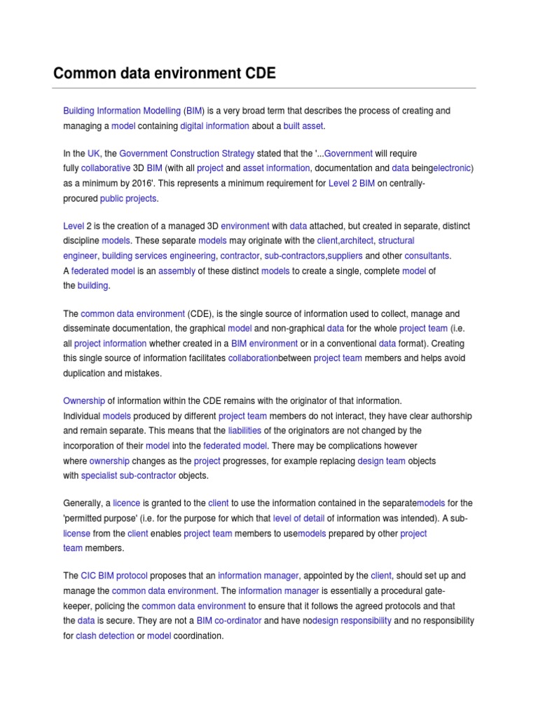 Common Data Environment | PDF | Building Information Modeling ...