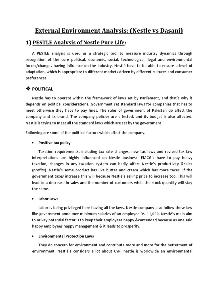 External Environment Analysis | PDF | Coca Cola | Taxes