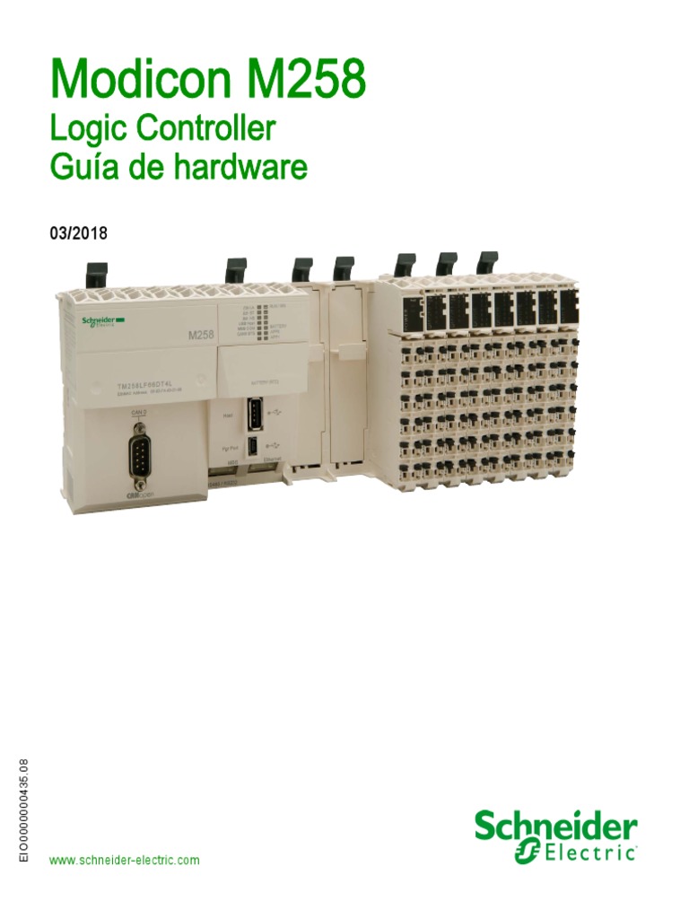 Modicon M258: Logic Controller Guía de Hardware | PDF | Controlador ...