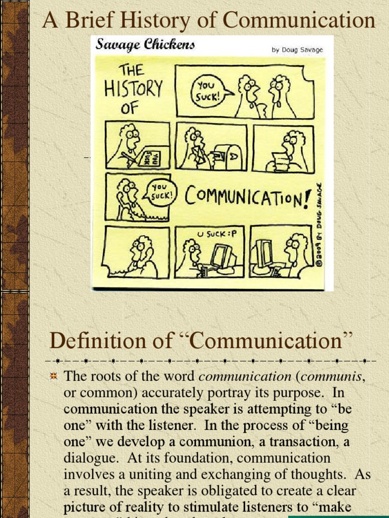 History and Evolution of Communication | PDF | Communication ...