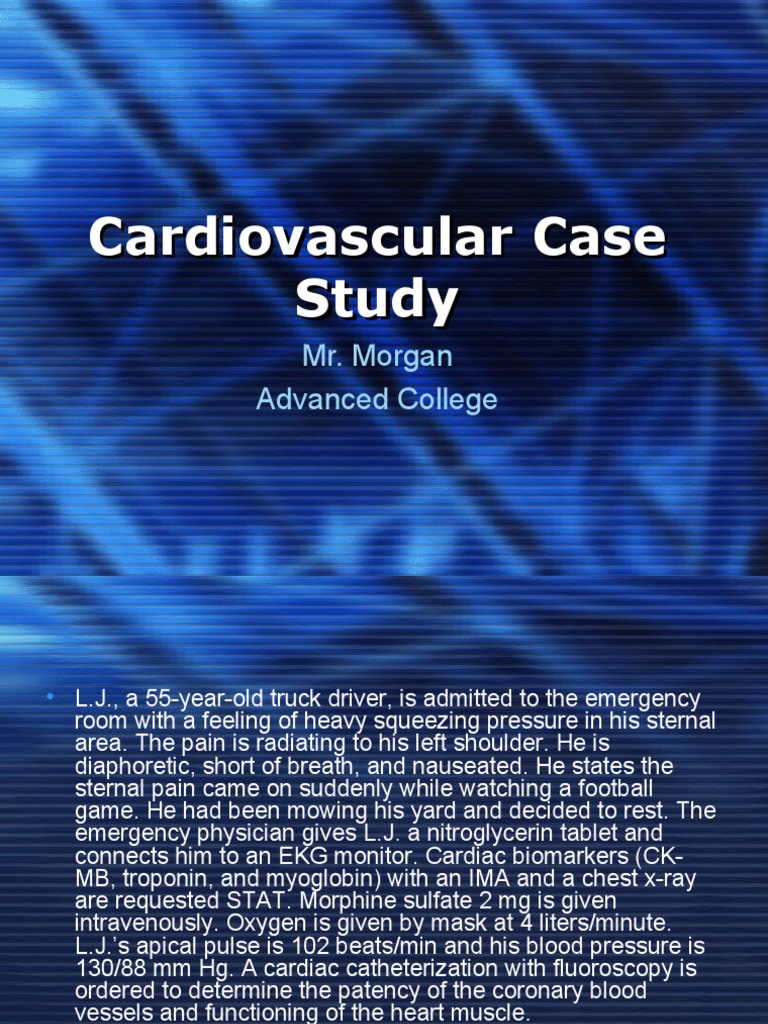 Cardiovascular Case Study | PDF | Heart | Myocardial Infarction
