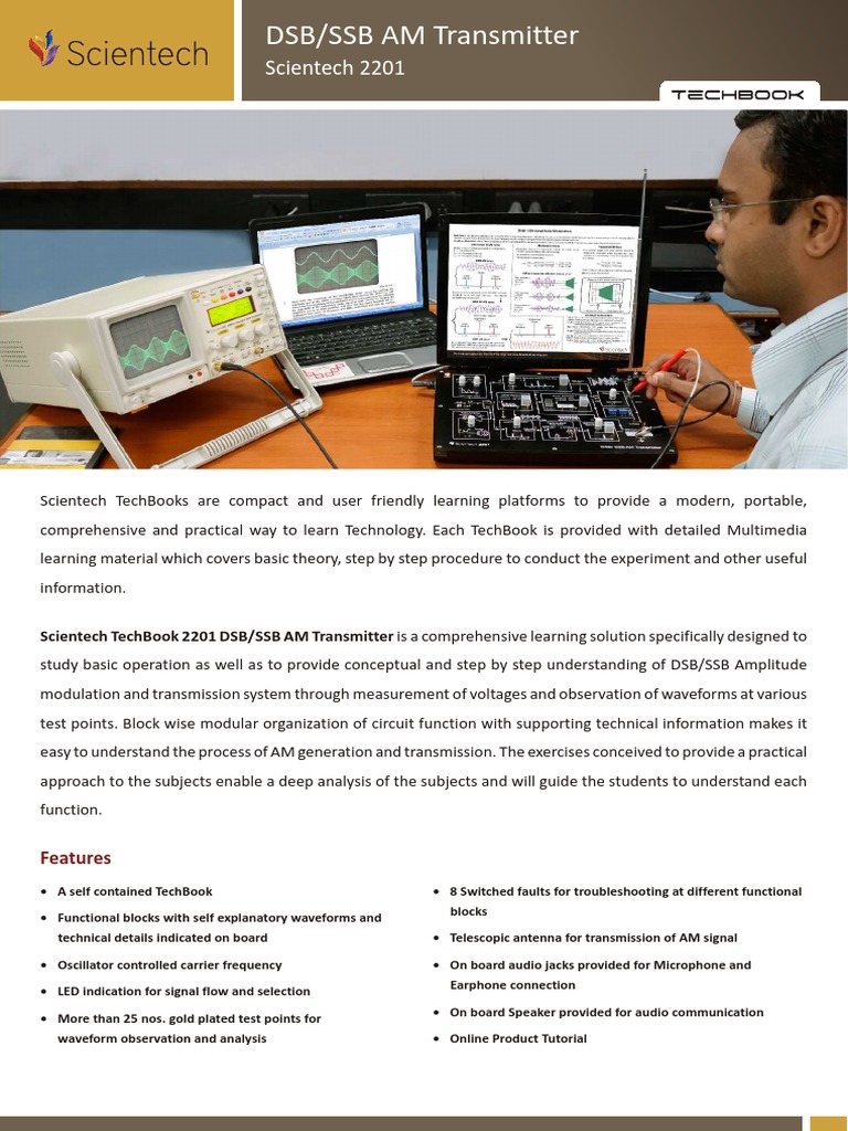 DSB SSB Am Transmitter Trainer Kit Scientech 2201 | PDF | Transmitter ...