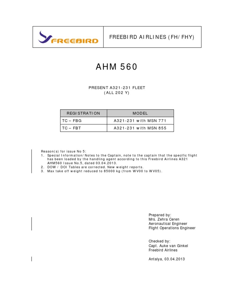 AHM 560 Airbus A321-Fleet | PDF | Aircraft | Aerospace