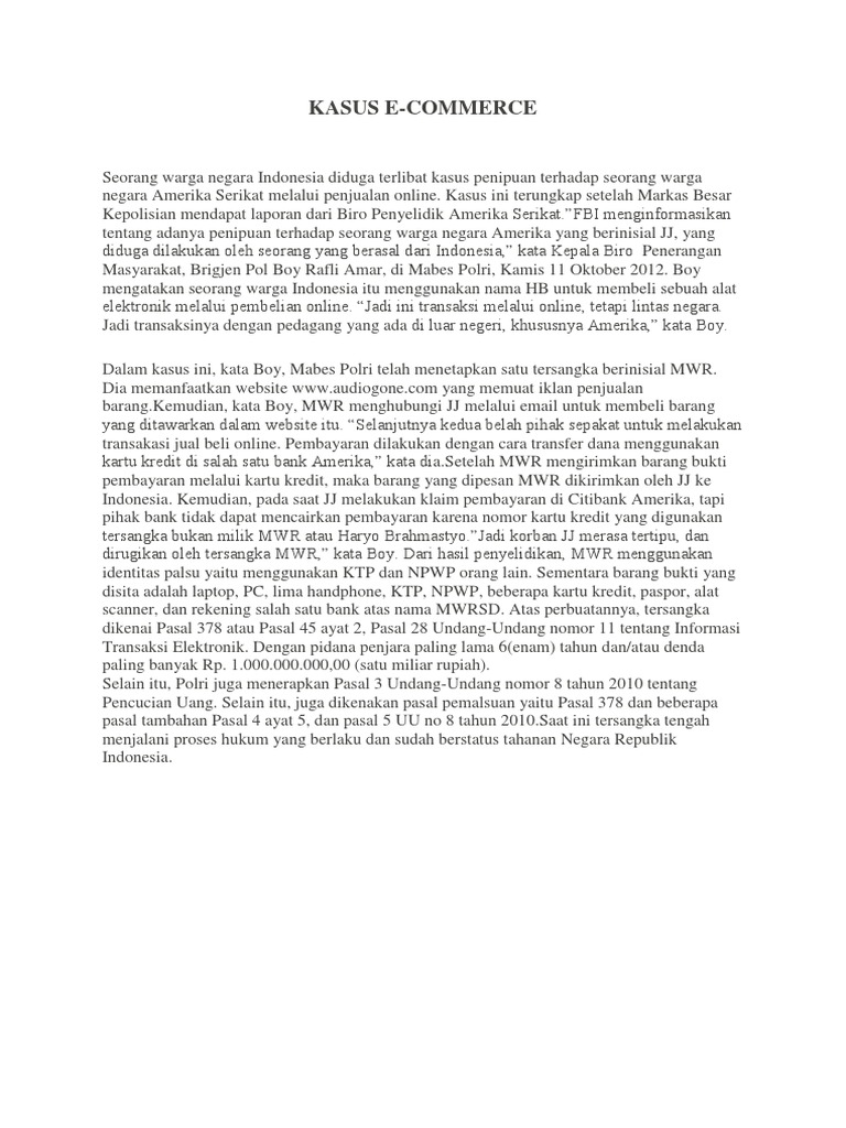 Kasus e Commerce | PDF