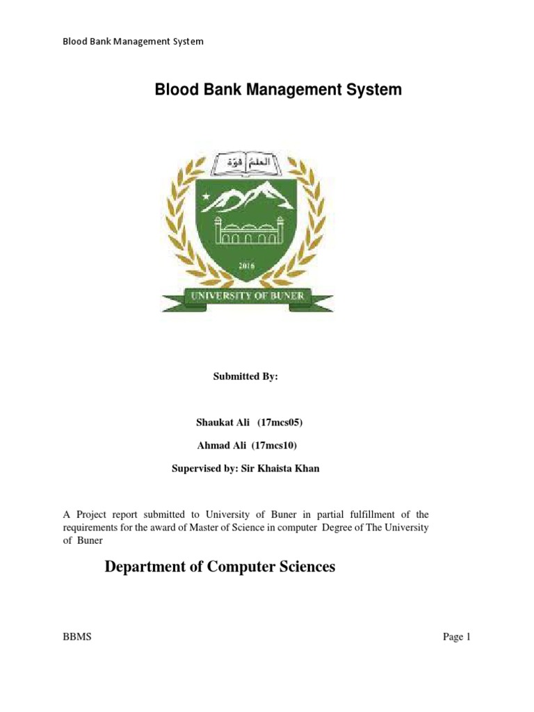 Blood Bank Managment System | PDF | Software Framework | Microsoft Windows