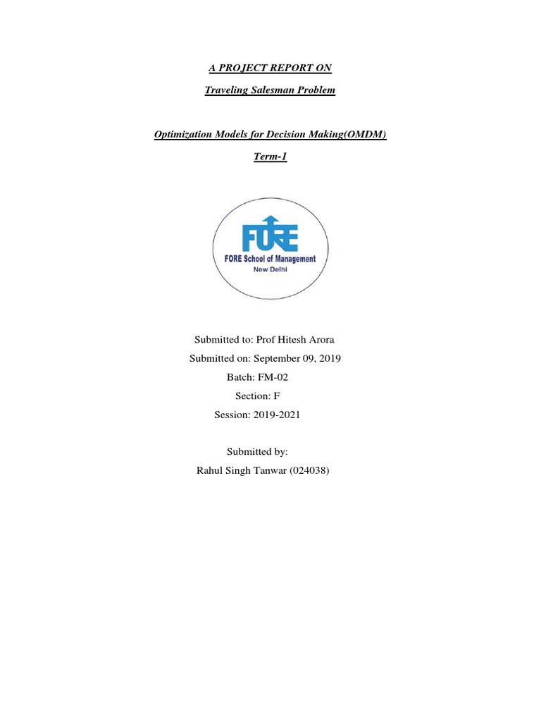 Traveling Salesman Problem | PDF | Computational Science | Mathematical Analysis