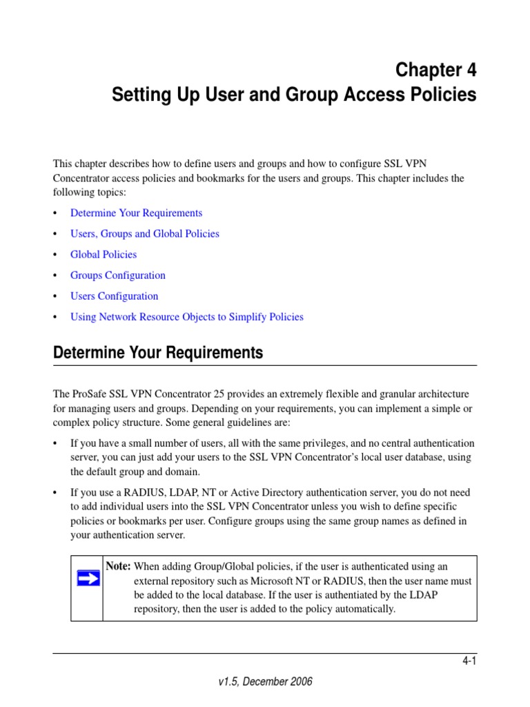 Setting Up User and Group Access Policies: Determine Your Requirements | PDF | Active Directory ...