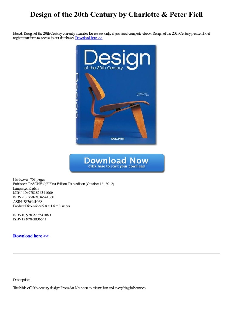 Design of The 20th Century | PDF | Books