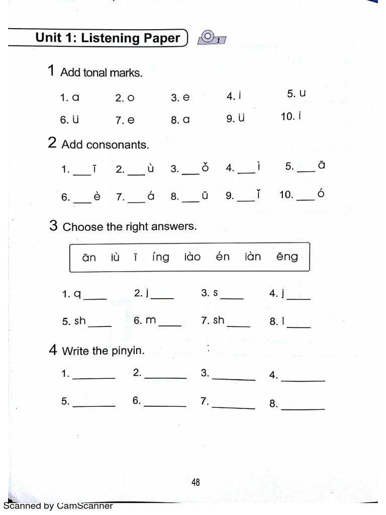 Beginner Chinese Test Paper | PDF