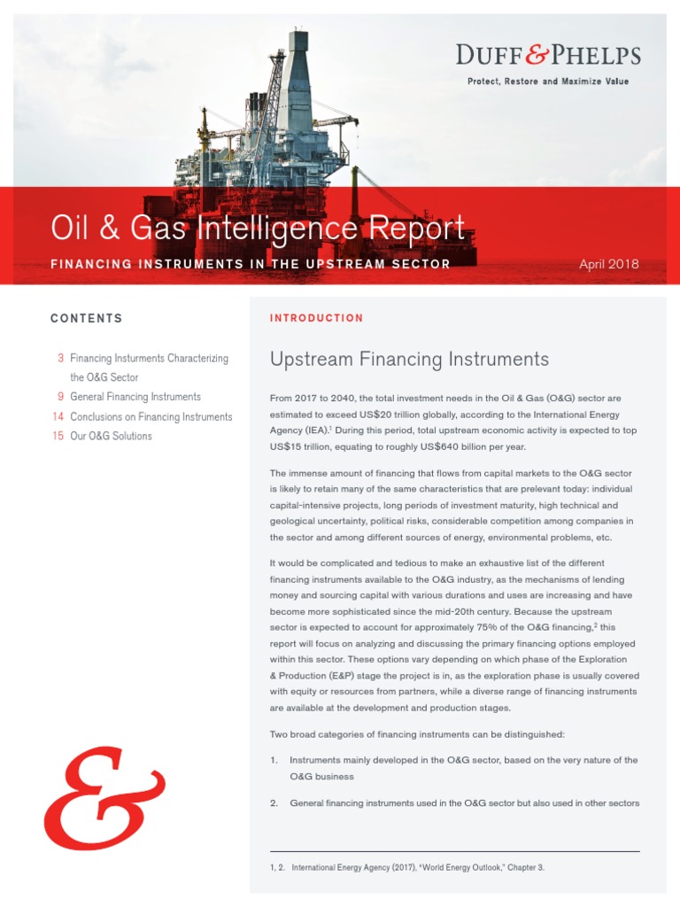 Oil and Gas Intelligence Report Upstream Sector 2018 | PDF | Bonds ...