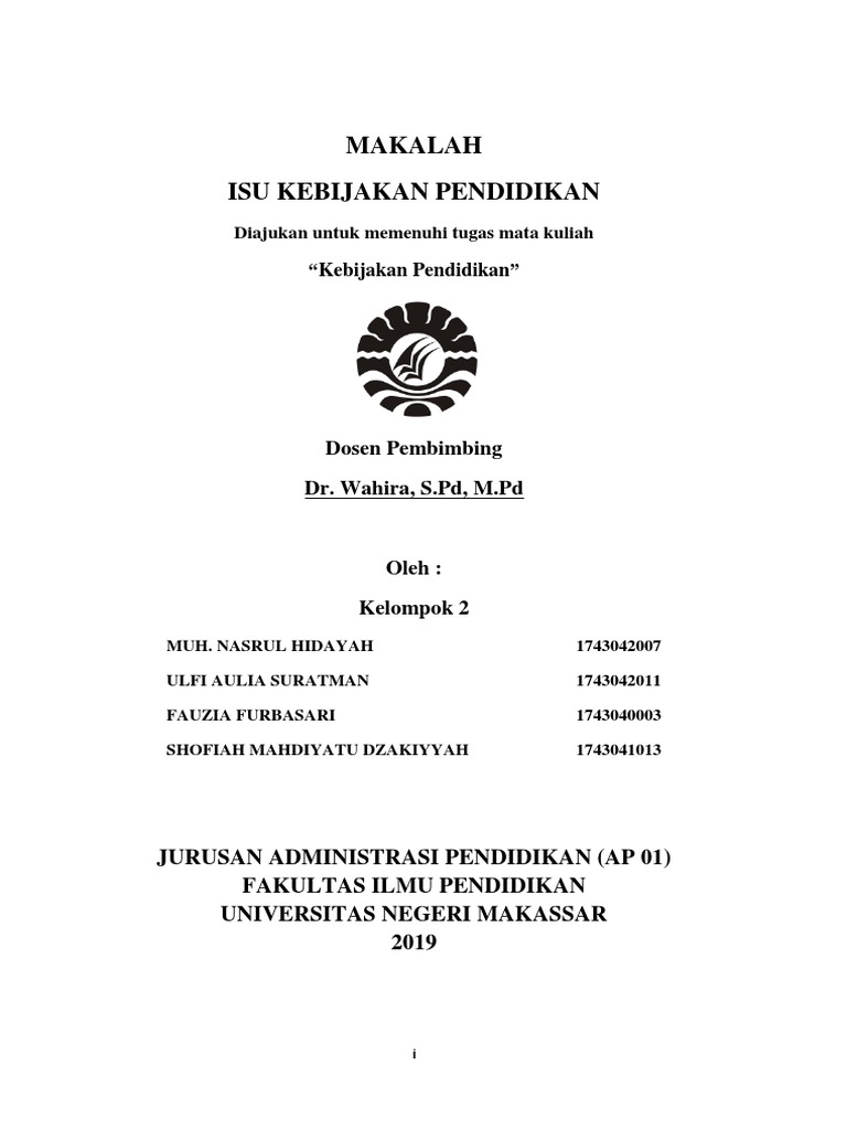 Makalah Isu Isu Kebijakan Pendidikan Pdf 