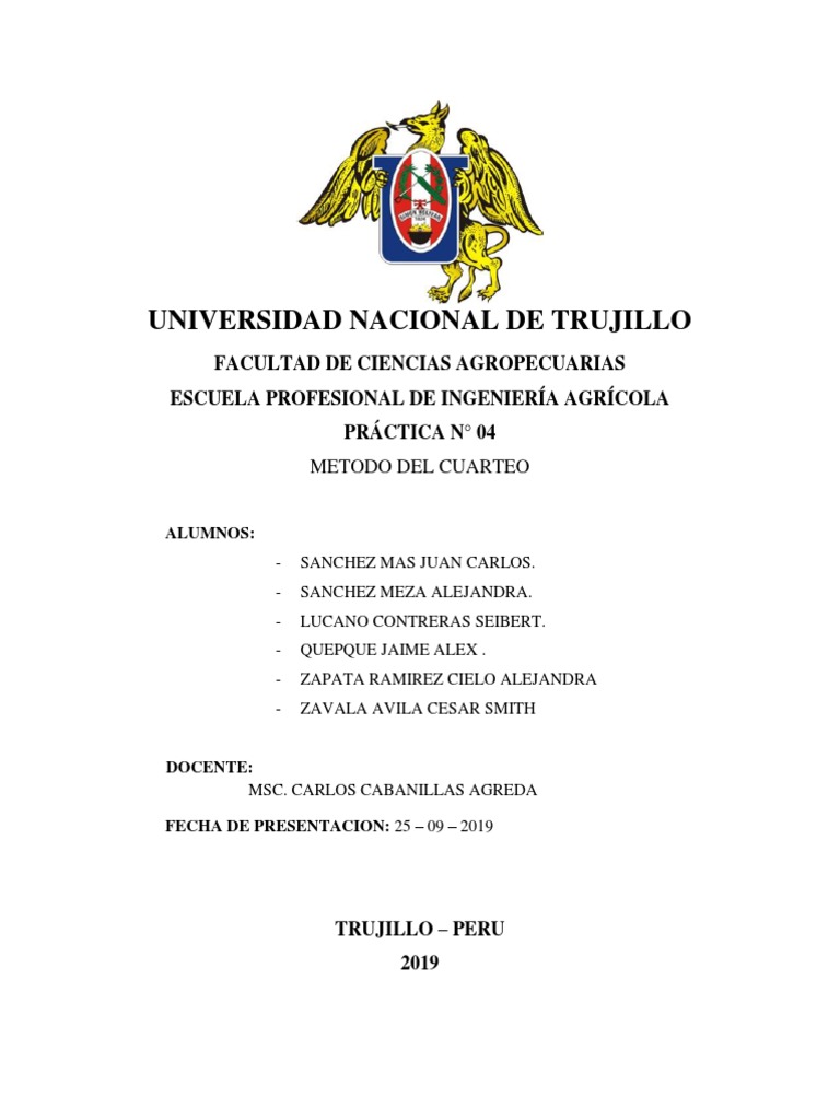 Metodo Del Cuarteo | Descargar gratis PDF | Agricultura | Química analítica