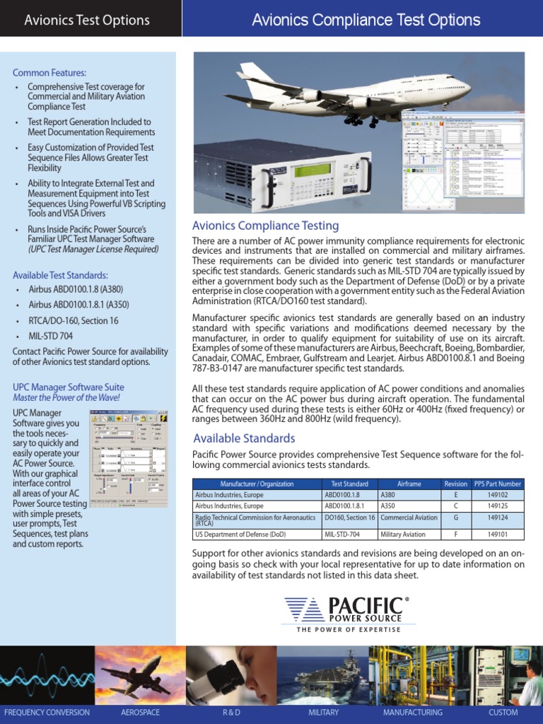 Airbus. Test Equipment | PDF | Power Supply | Alternating Current