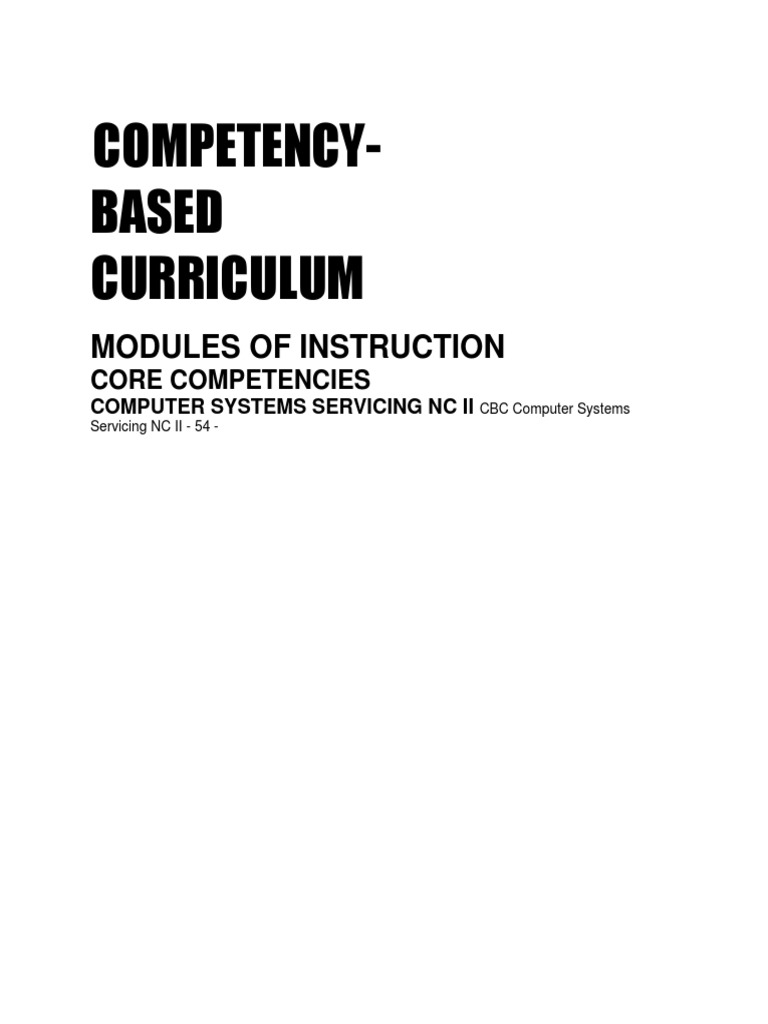 Competency Based Learning Pdf Computer Network Device Driver