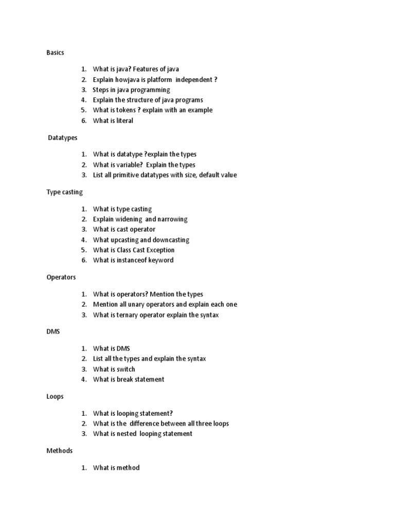 Java Ques By Sanjay Sir Pdf Method Computer Programming Class Computer Programming 
