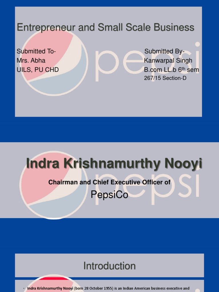 Indra Krishnamurthy Nooyi | PDF | Companies | Business