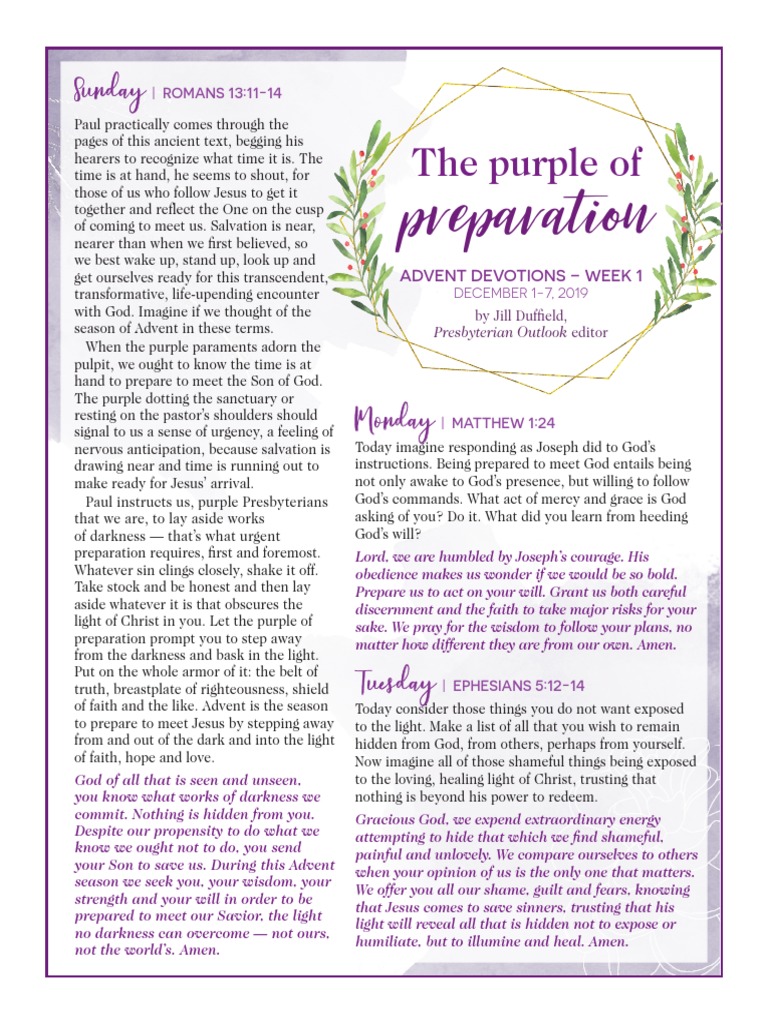Advent Devotions 2019 Week1 FULLpage COLOR | Download Free PDF | Jesus ...