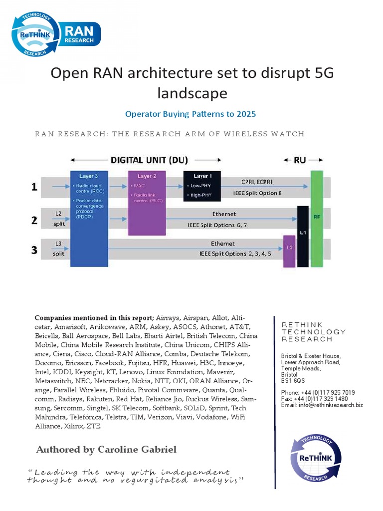 Open Ran | PDF | 4 G | Cloud Computing