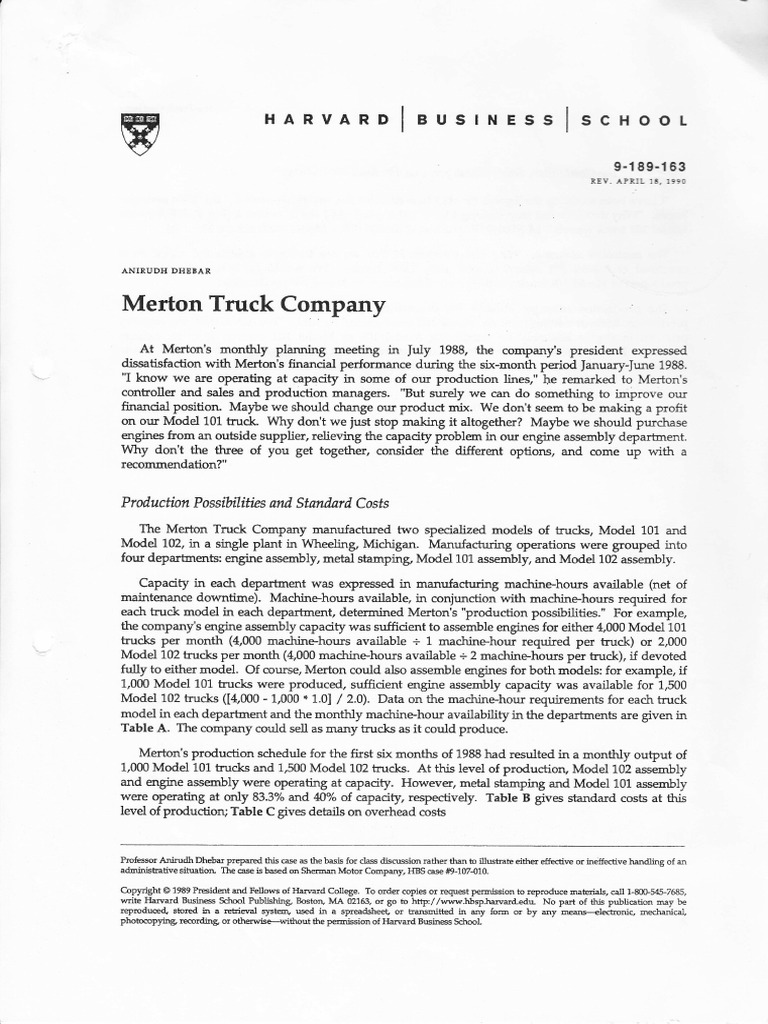 Merton Truck Company | PDF | Truck | Engines