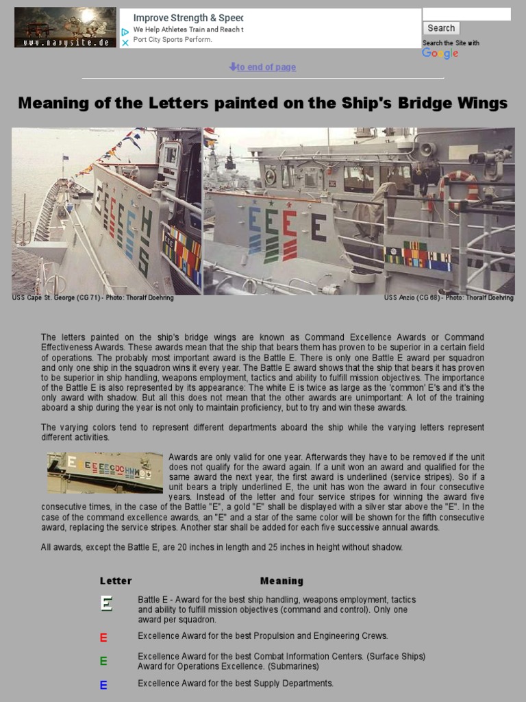 US Navy Ship Awards - Command Excellence Awards | PDF | Battles ...